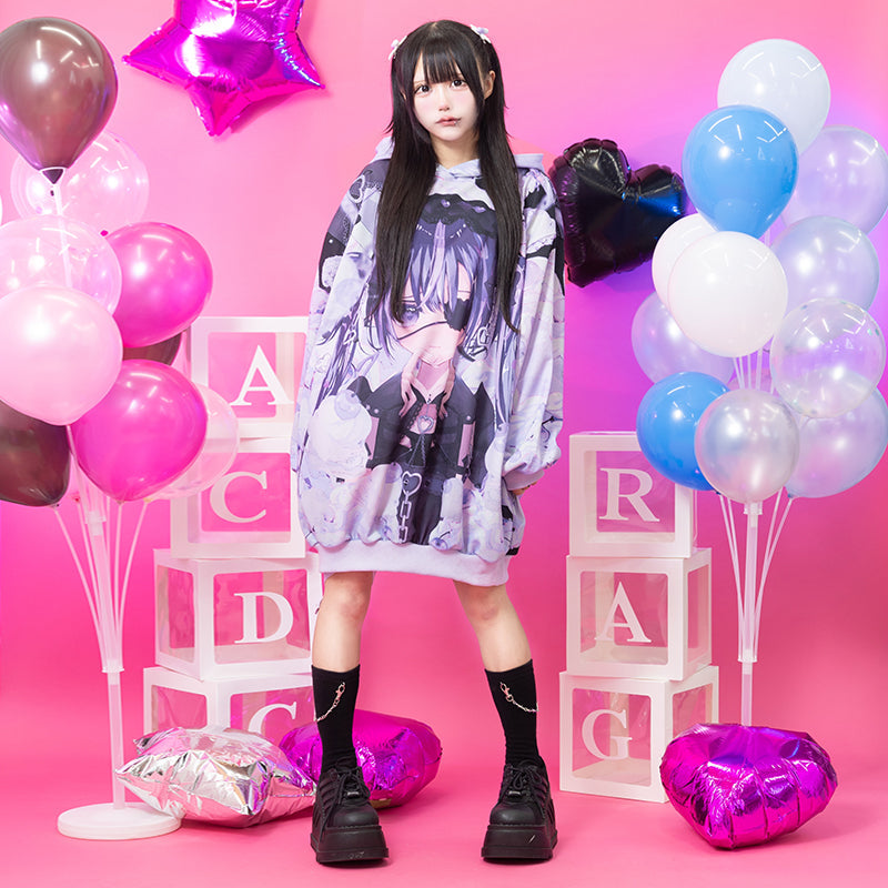 ACDC RAG "Love Girl" punk hoodie – Grumpy Bunny