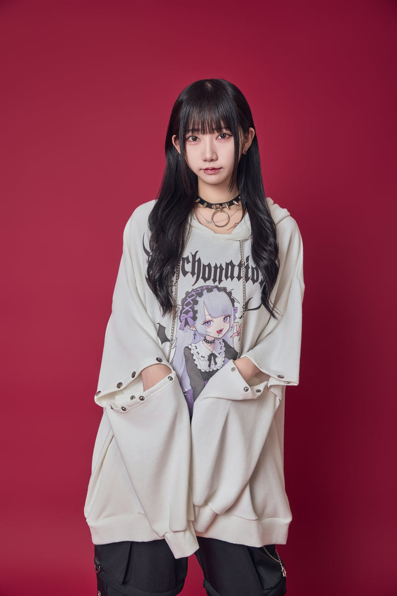 Psycho Nation x Rene collab white hoodie – Grumpy Bunny