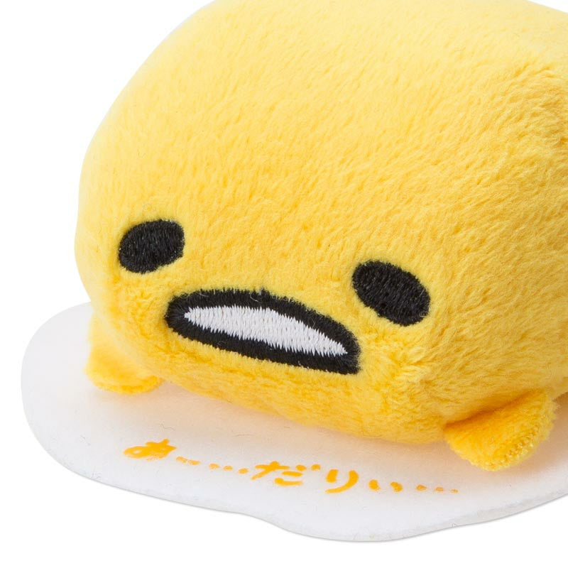 Sanrio Gudetama mini beanie plushie – Grumpy Bunny