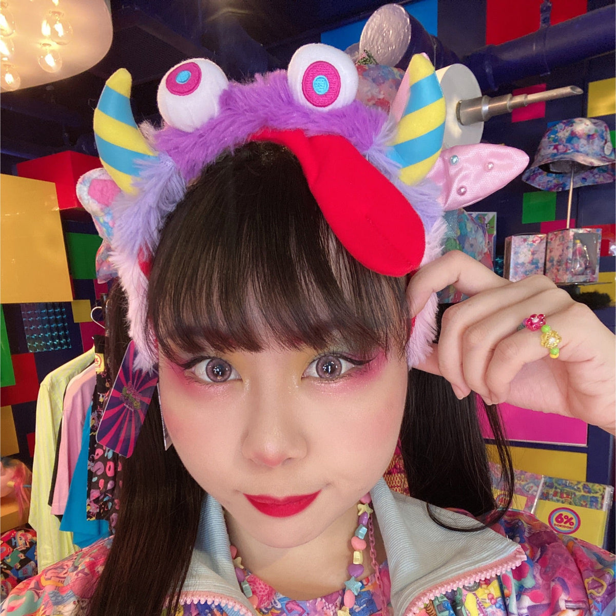 6% Dokidoki Kawaii Monster Cafe "Choppy" headband – Grumpy Bunny
